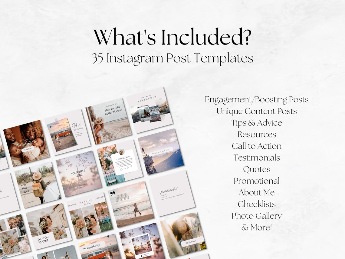 Photography Instagram Template Photographer Instagram Post - Etsy