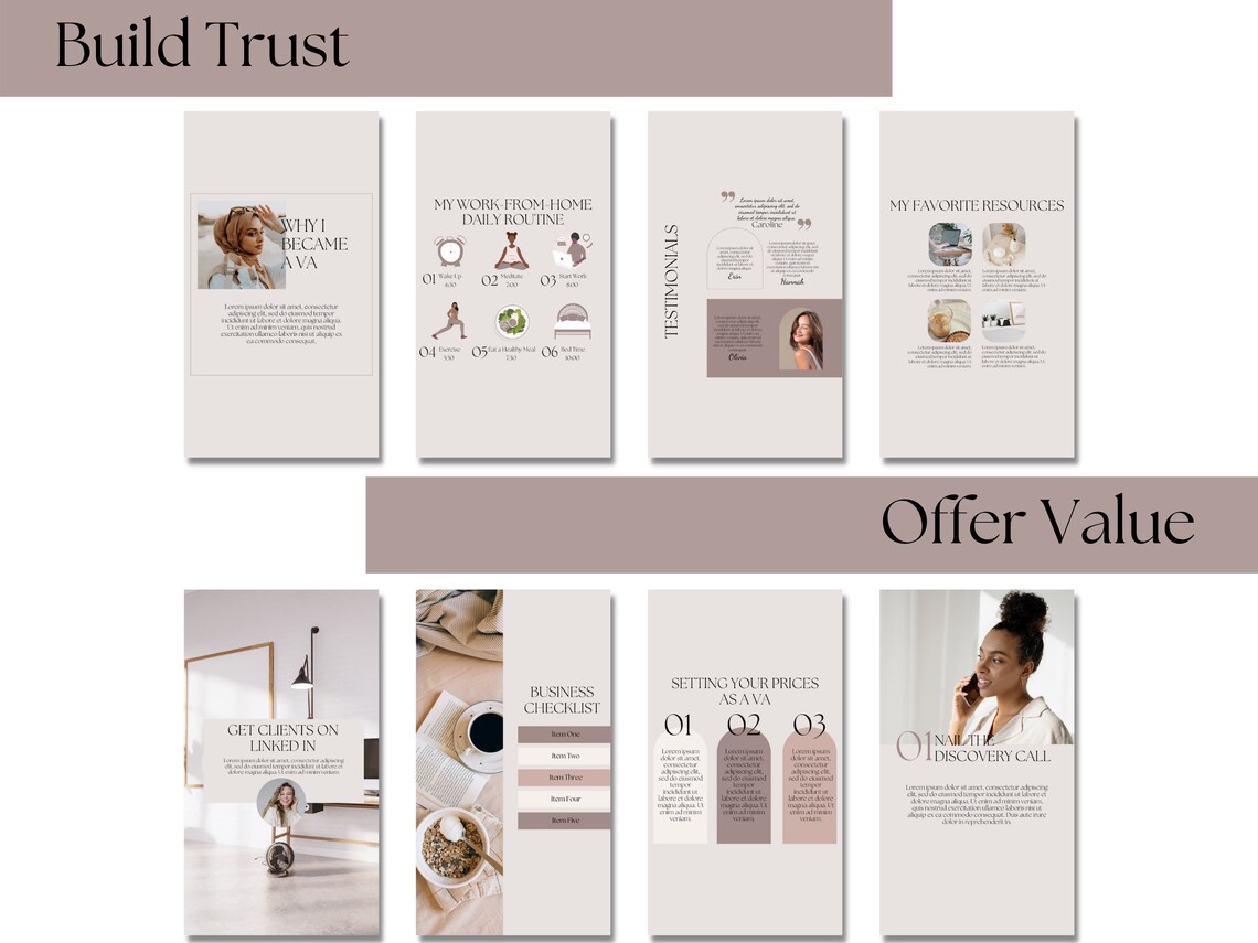 Virtual Assistant Instagram Story Templates VA Instagram - Etsy
