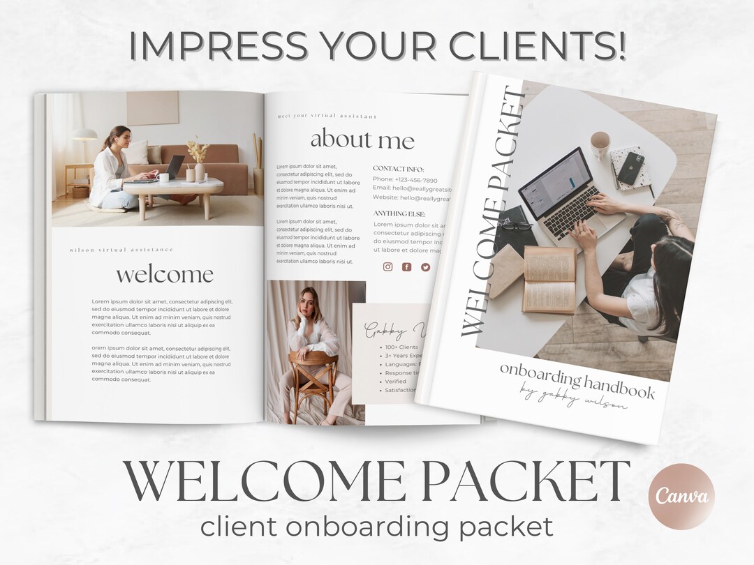 Client Welcome Packet Template, Virtual Assistant Welcome Packet, New ...