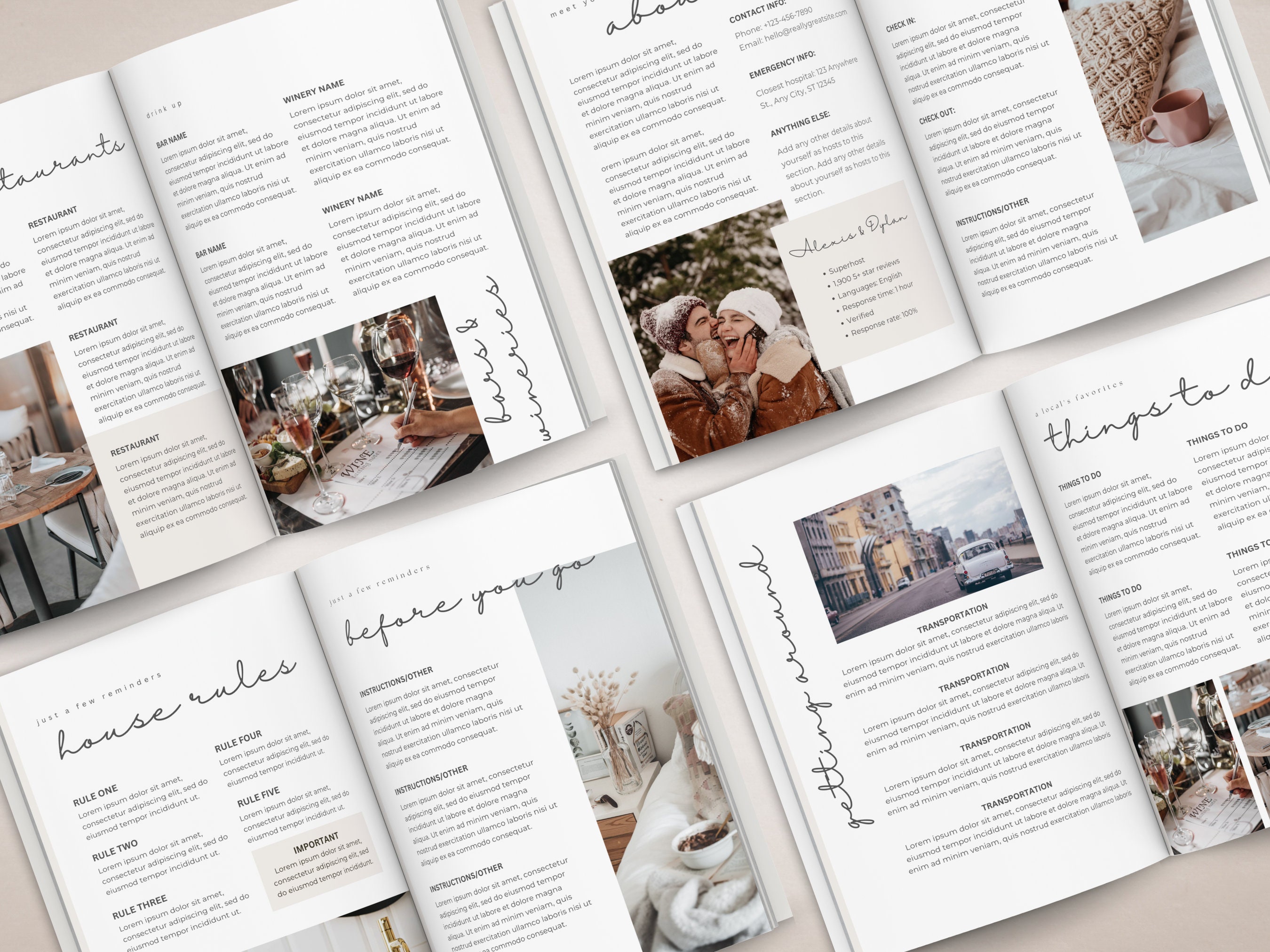 Airbnb Welcome Book Template, House Host Manual Guidebook Template ...