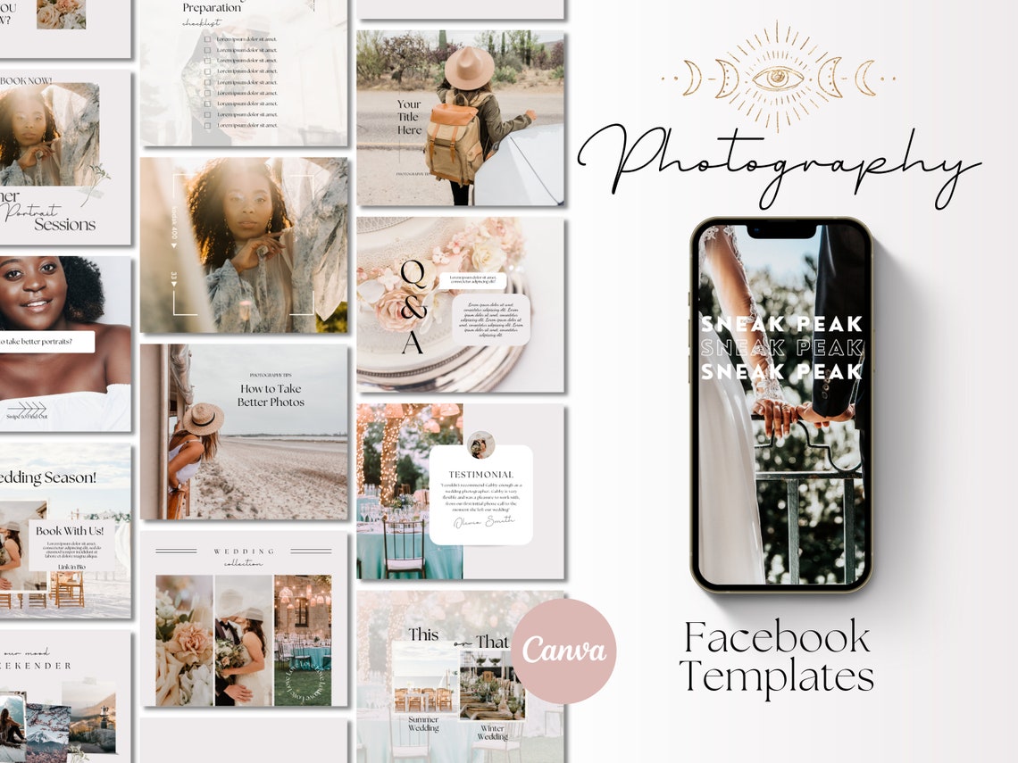 Photography Facebook Template Photography Social Media - Etsy