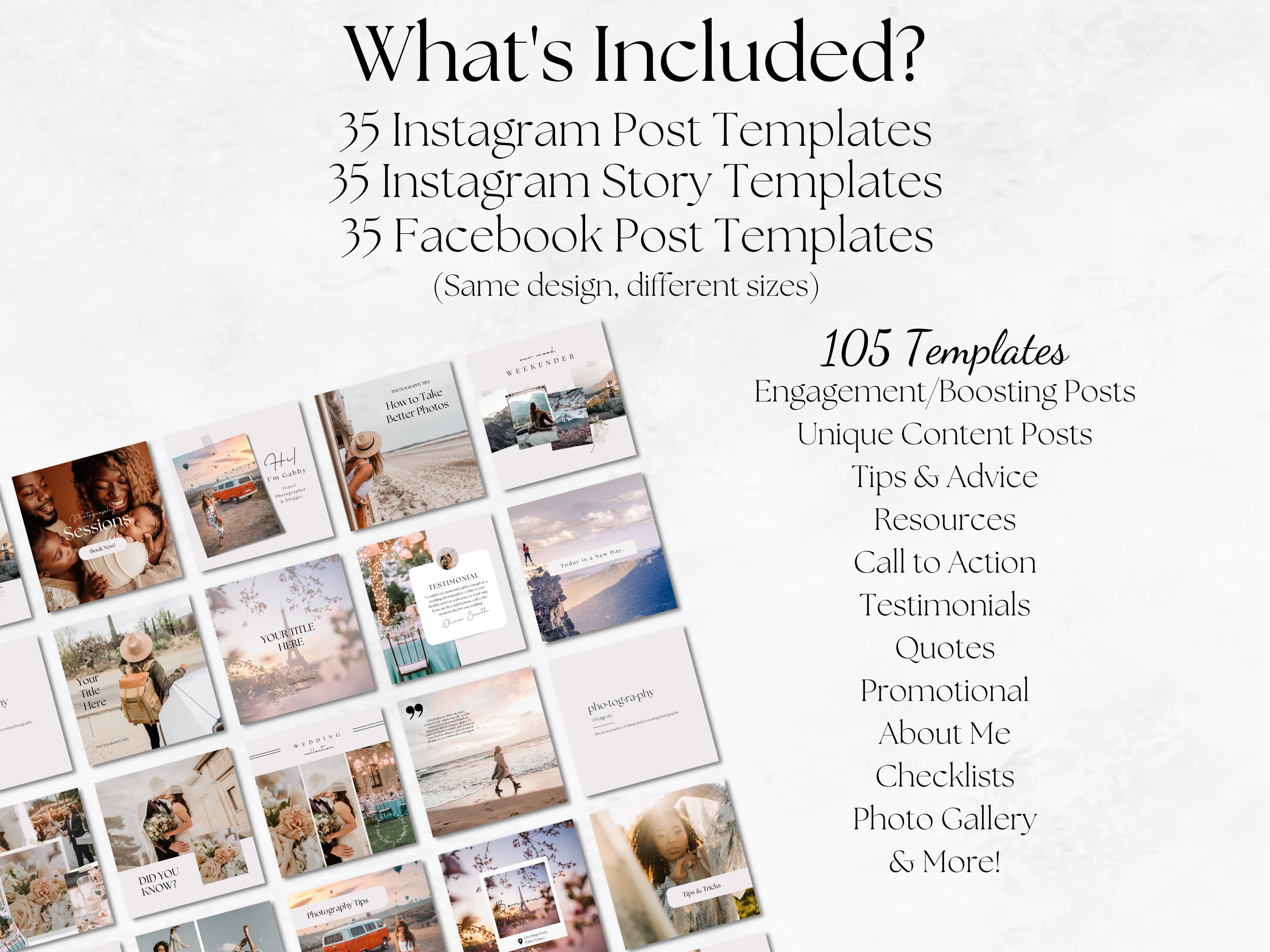 Photography Social Media Template Photographer Social Media - Etsy