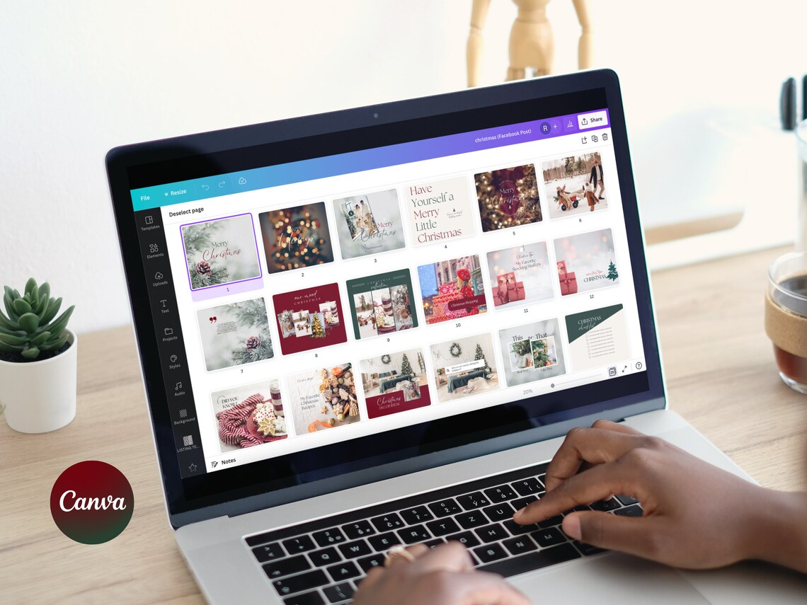 Christmas Facebook Post Templates, Christmas Facebook Templates Canva ...