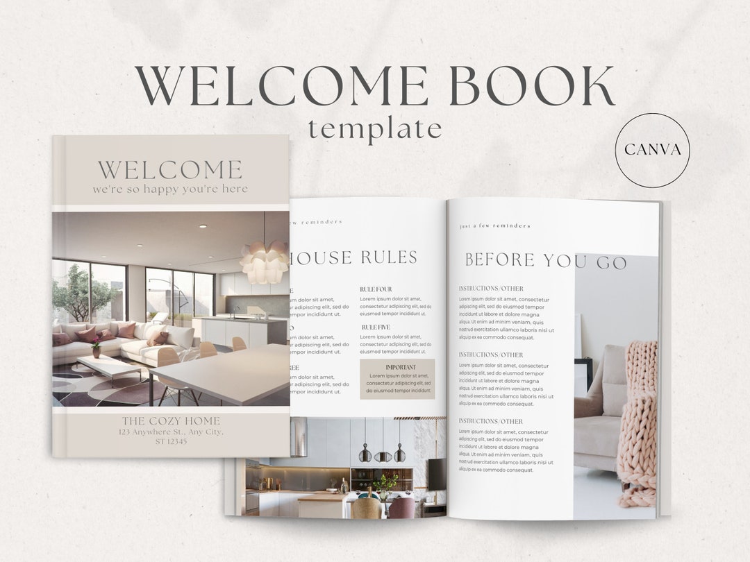 Airbnb Welcome Book Template, House Host Manual Guidebook Template ...