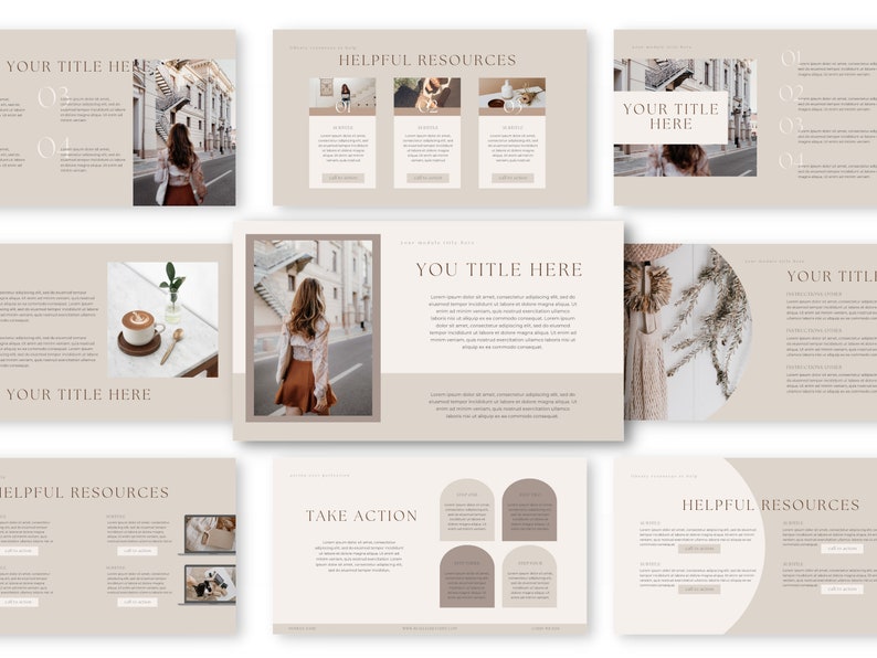 Online Course Slide Deck Template, Webinar Template, Course Creator ...