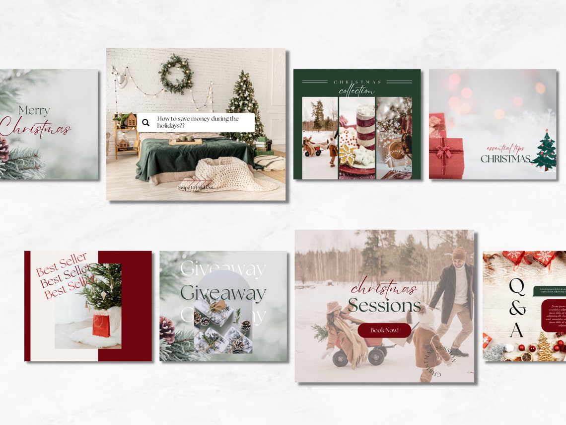 Christmas Facebook Post Templates, Christmas Facebook Templates Canva ...
