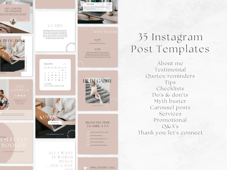 Virtual Assistant Instagram Templates, VA Instagram Post, VA Social ...
