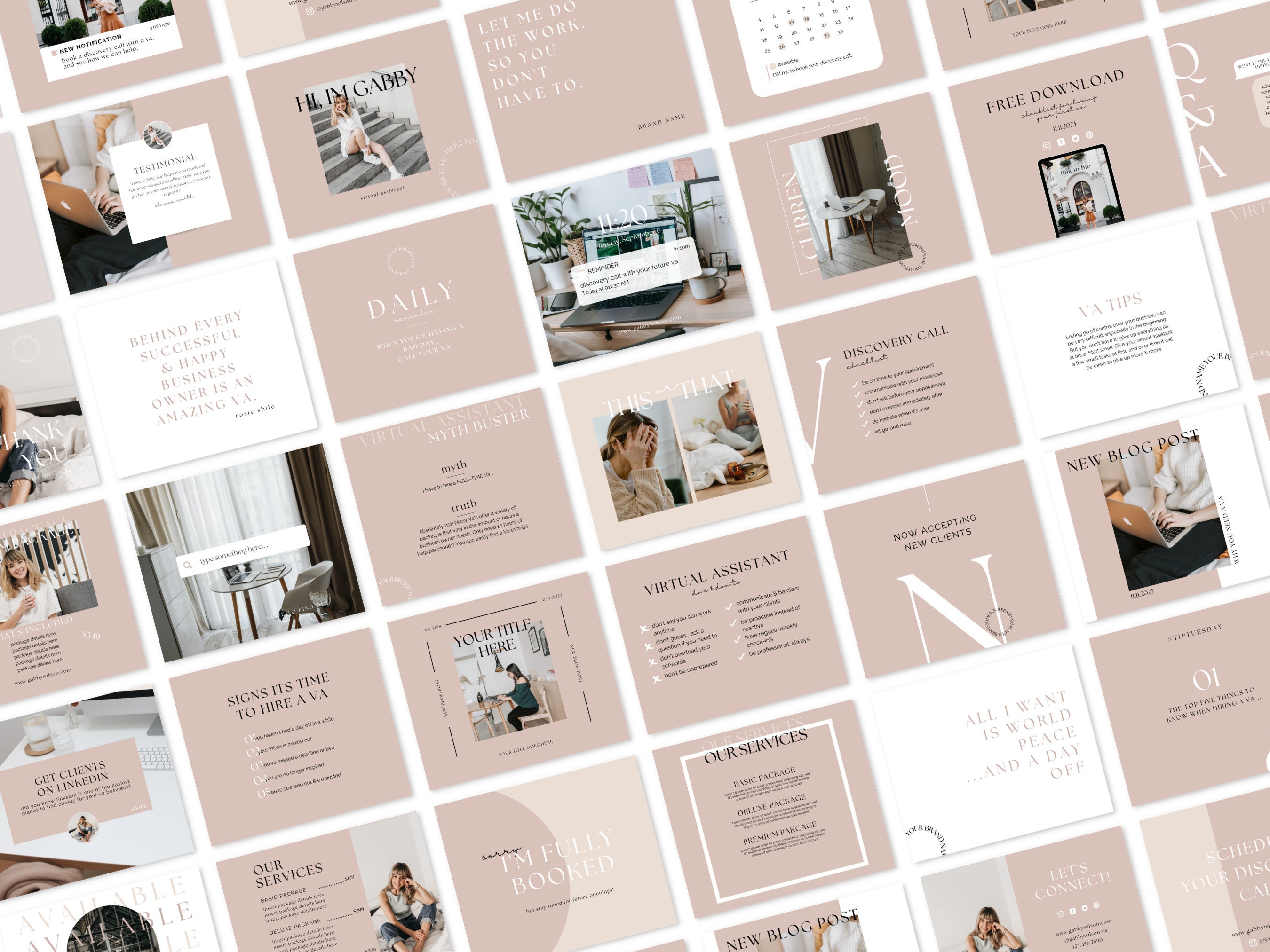Virtual Assistant Facebook Templates, VA Facebook Post, VA Social Media ...