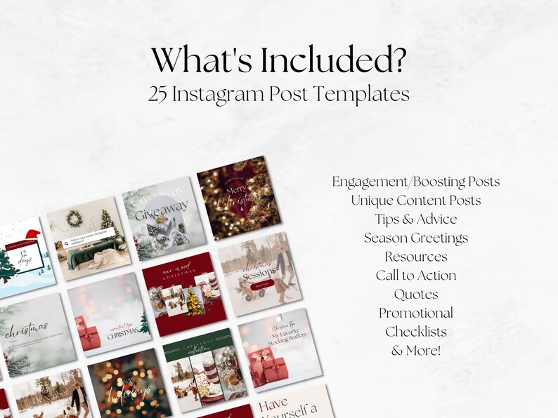 Christmas Instagram Post Templates, Christmas Instagram Templates Canva ...