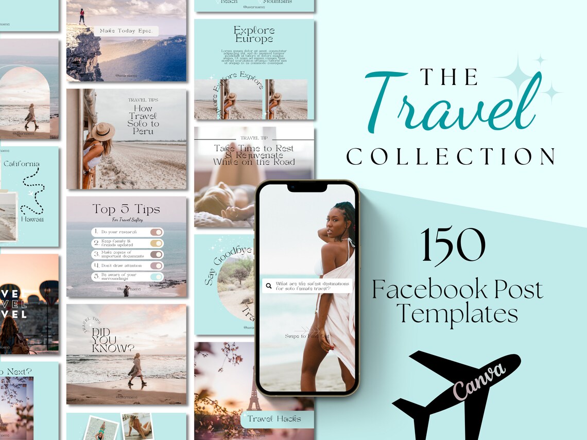 Travel Facebook Templates, Travel Agent Template, Travel Blogger ...