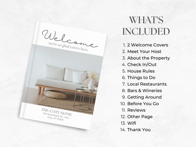 Airbnb Welcome Book Template, House Host Manual Guidebook Template ...