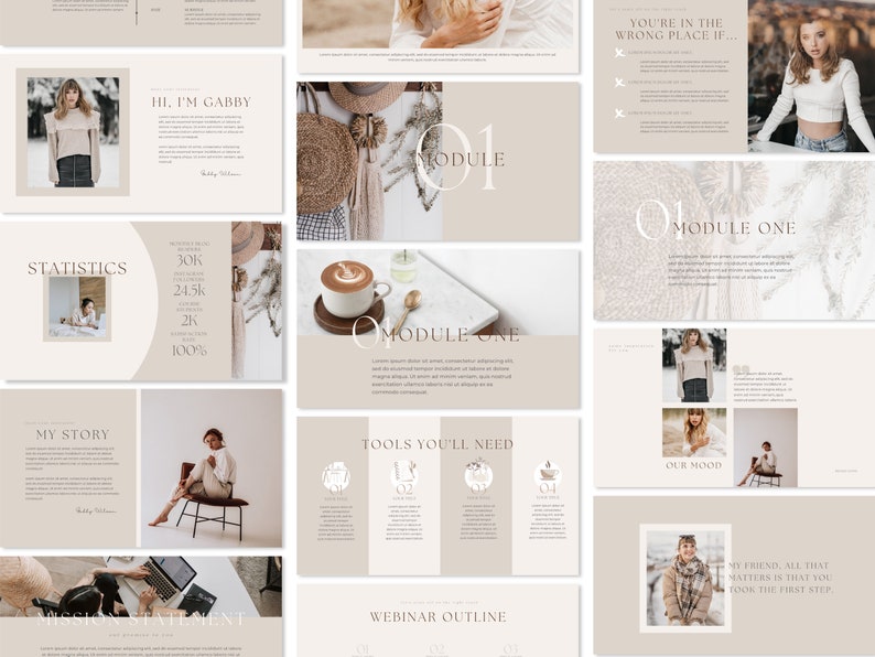 Online Course Slide Deck Template Webinar Template Course Creator