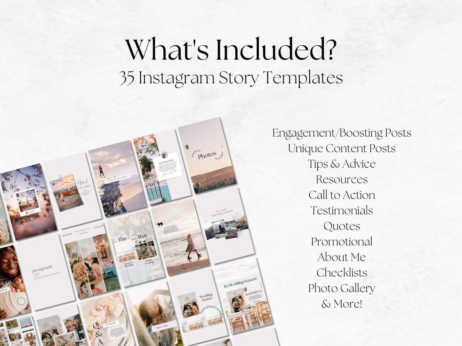 Photography Instagram Template, Photographer Instagram Story, Branding ...