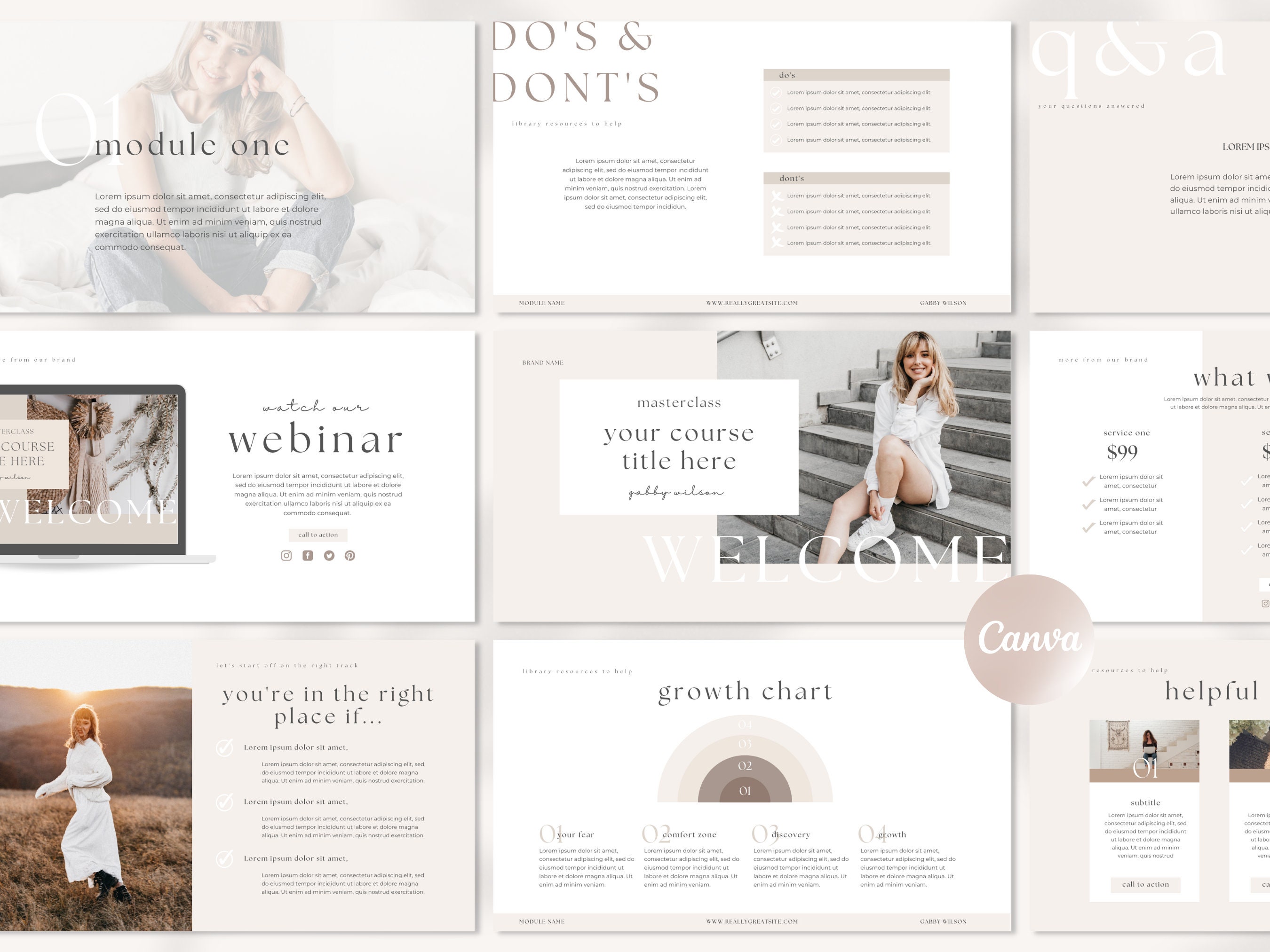 Slide Deck Template Presentation Template Course Creator - Etsy