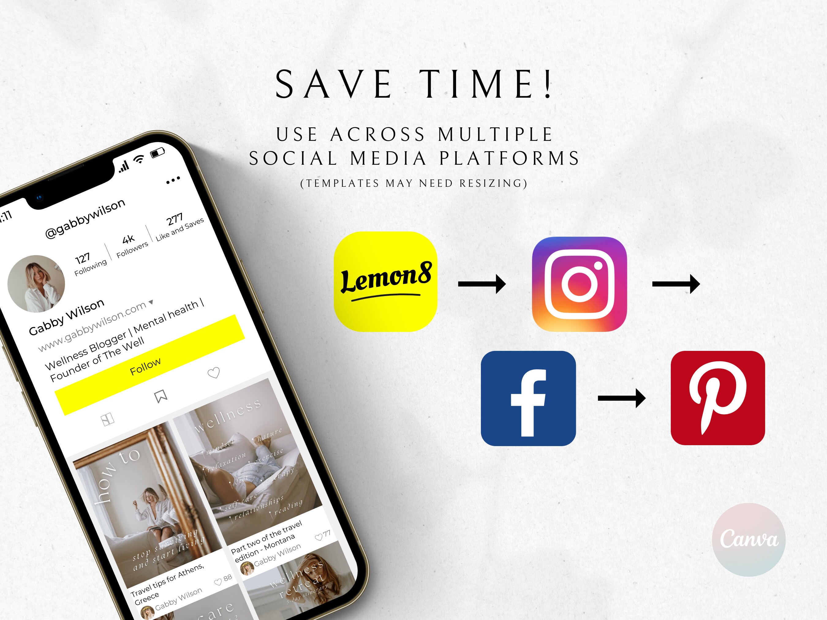 Lemon8 Template Wellness Lemon8 Template Boho Lemon8 Post - Etsy