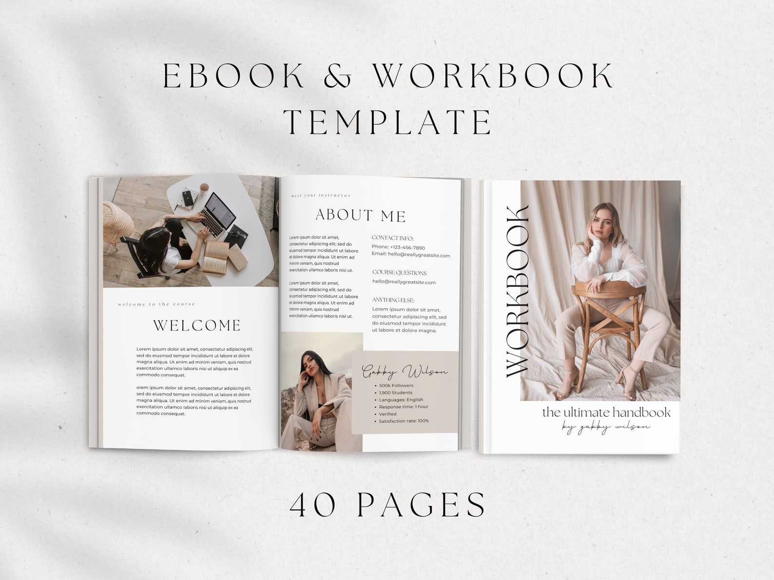 Ebook Template Canva, Coaching Workbook Template, Lead Magnet Template ...