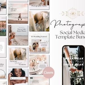 Photography Social Media Template, Photographer Social Media, Branding ...