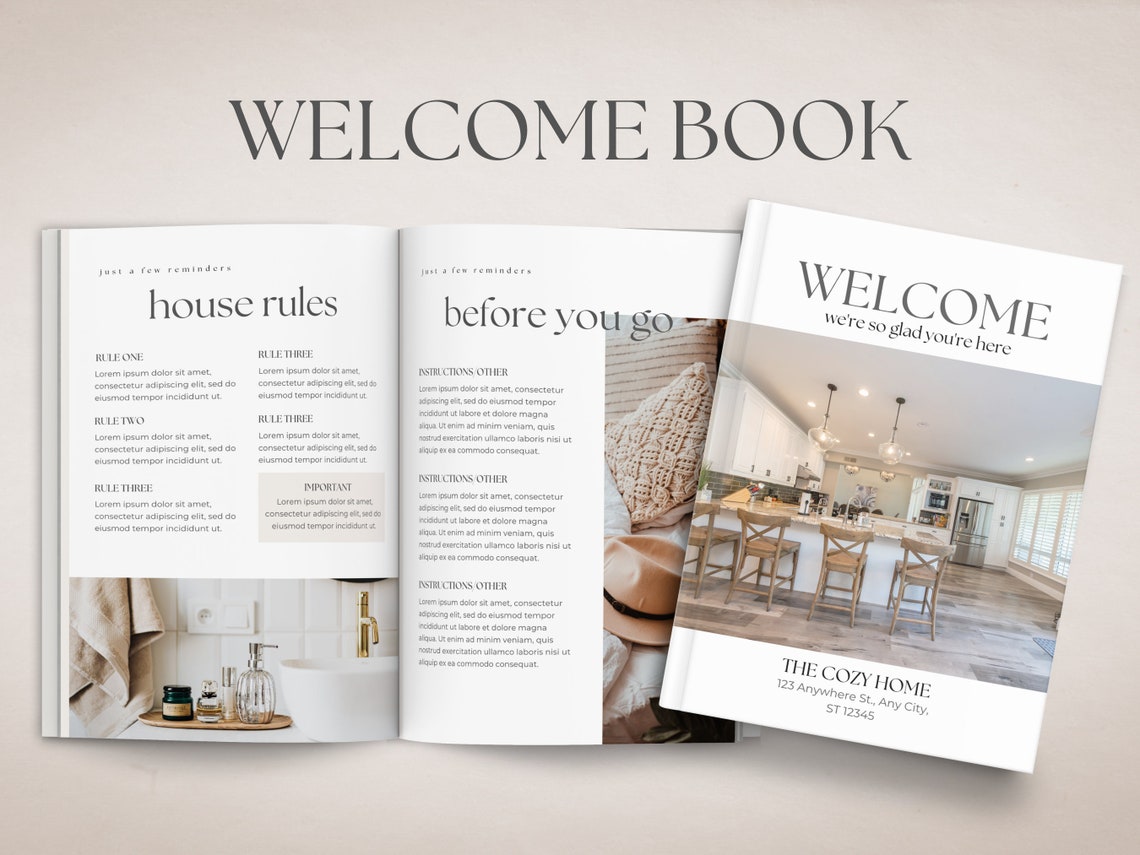 Airbnb Welcome Book Template, Airbnb Guestbook, VRBO Welcome Book ...