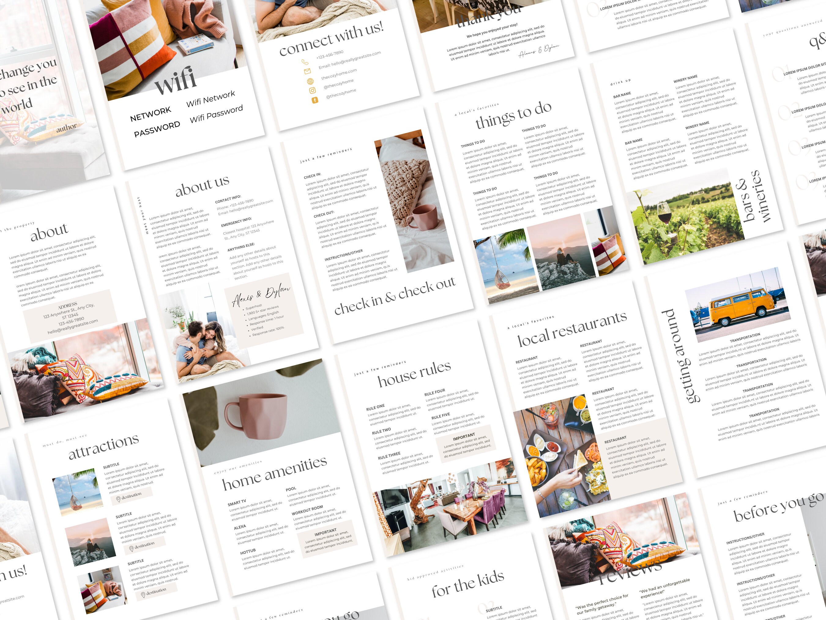 Airbnb Welcome Book Template, House Host Manual Guidebook Template ...