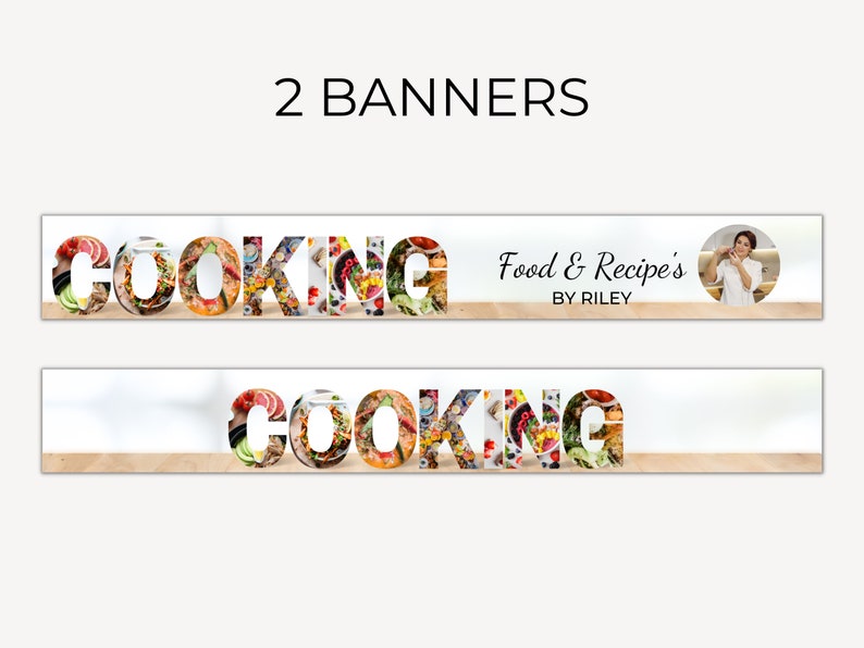 Youtube Branding Kit for Food Vloggers Youtube Banner - Etsy