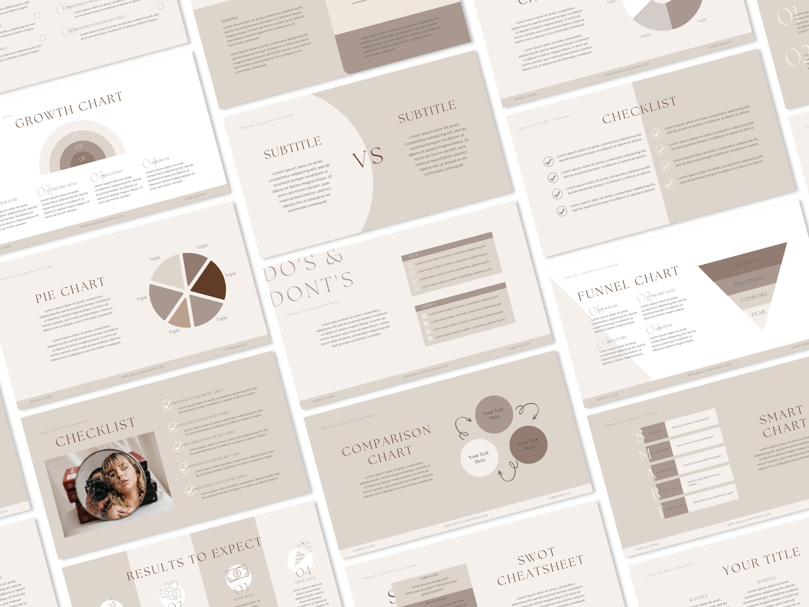 Online Course Slide Deck Template, Webinar Template, Course Creator ...