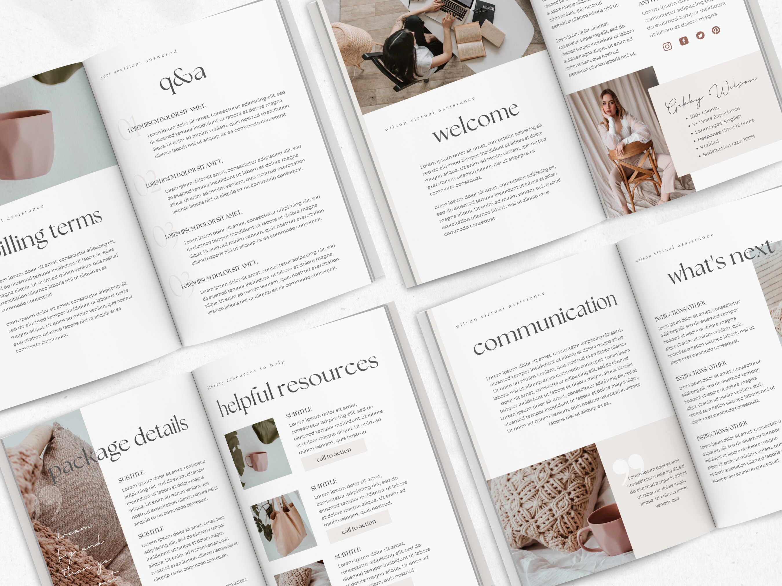 Client Welcome Packet Template Virtual Assistant Welcome Packet New Client Service Guide