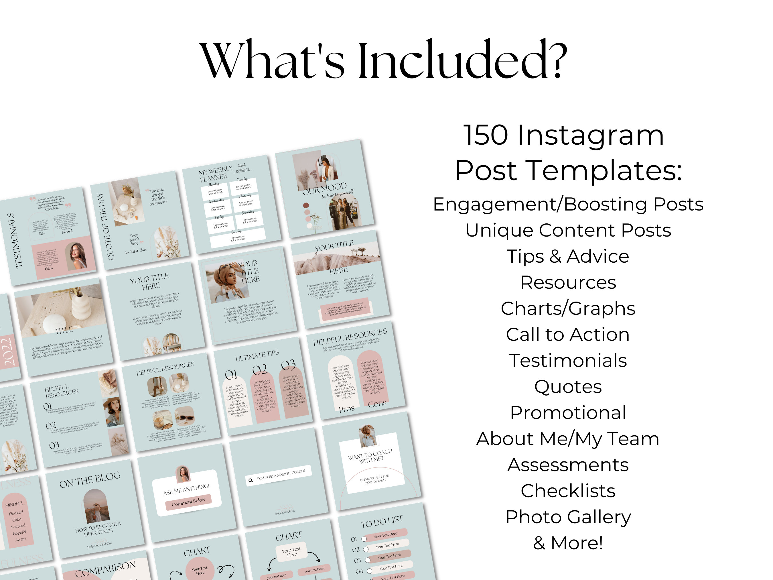 Instagram Post Canva Template for Coaches Bloggers - Etsy