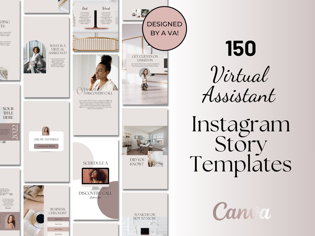 Virtual Assistant Instagram Story Templates, VA Instagram Templates, VA ...