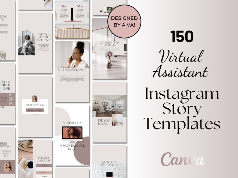 Virtual Assistant Instagram Story Templates, VA Instagram Templates, VA ...