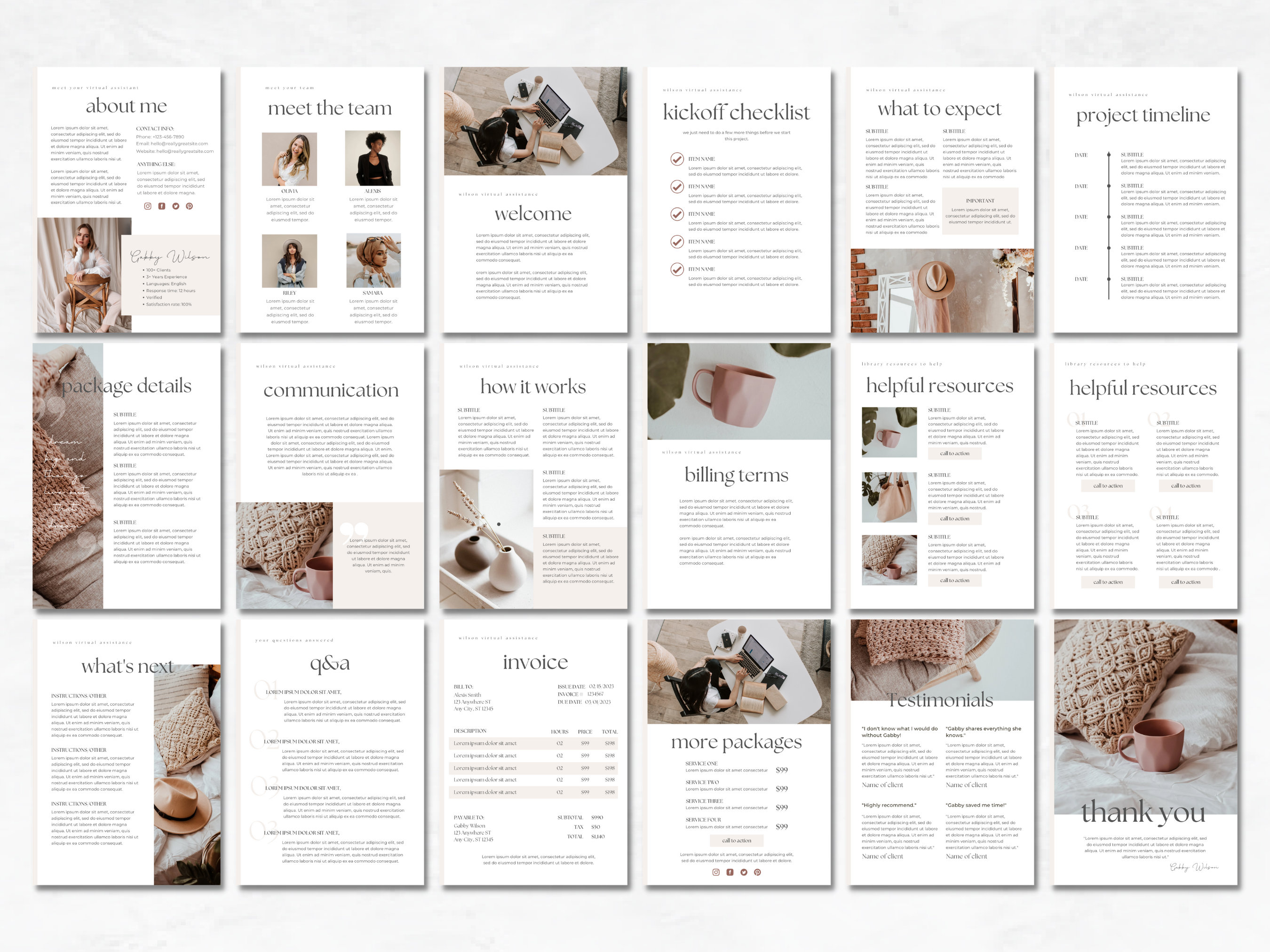 Client Welcome Packet Template Virtual Assistant Welcome Etsy Australia
