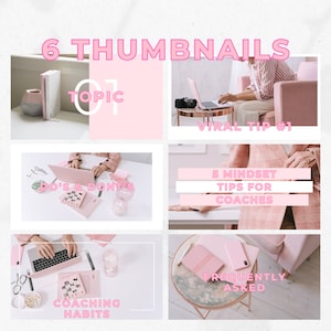Youtube Banner, Pink Youtube Branding Kit, Youtube Thumbnail, Youtube ...