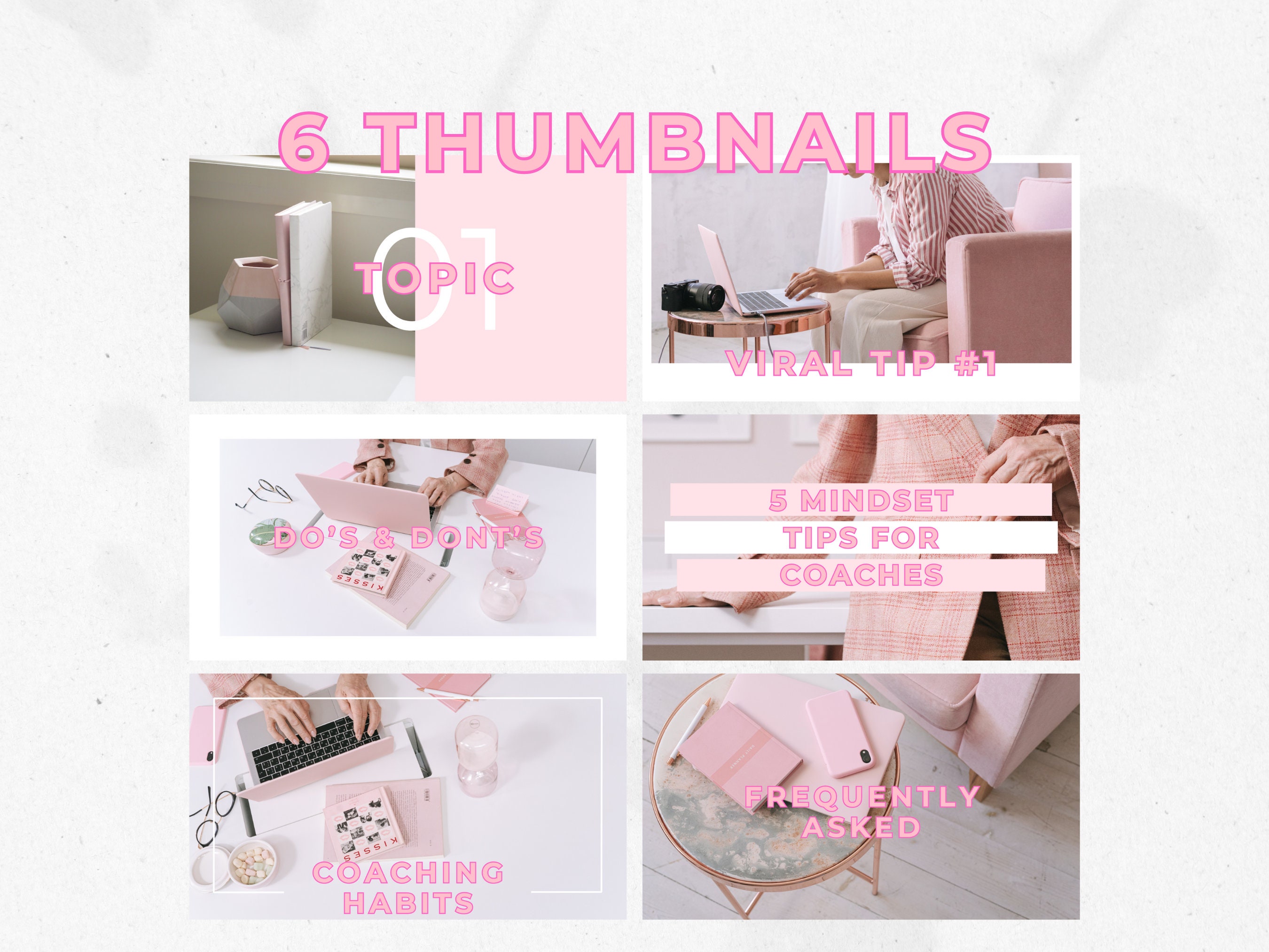 Youtube Banner, Pink Youtube Branding Kit, Youtube Thumbnail, Youtube ...