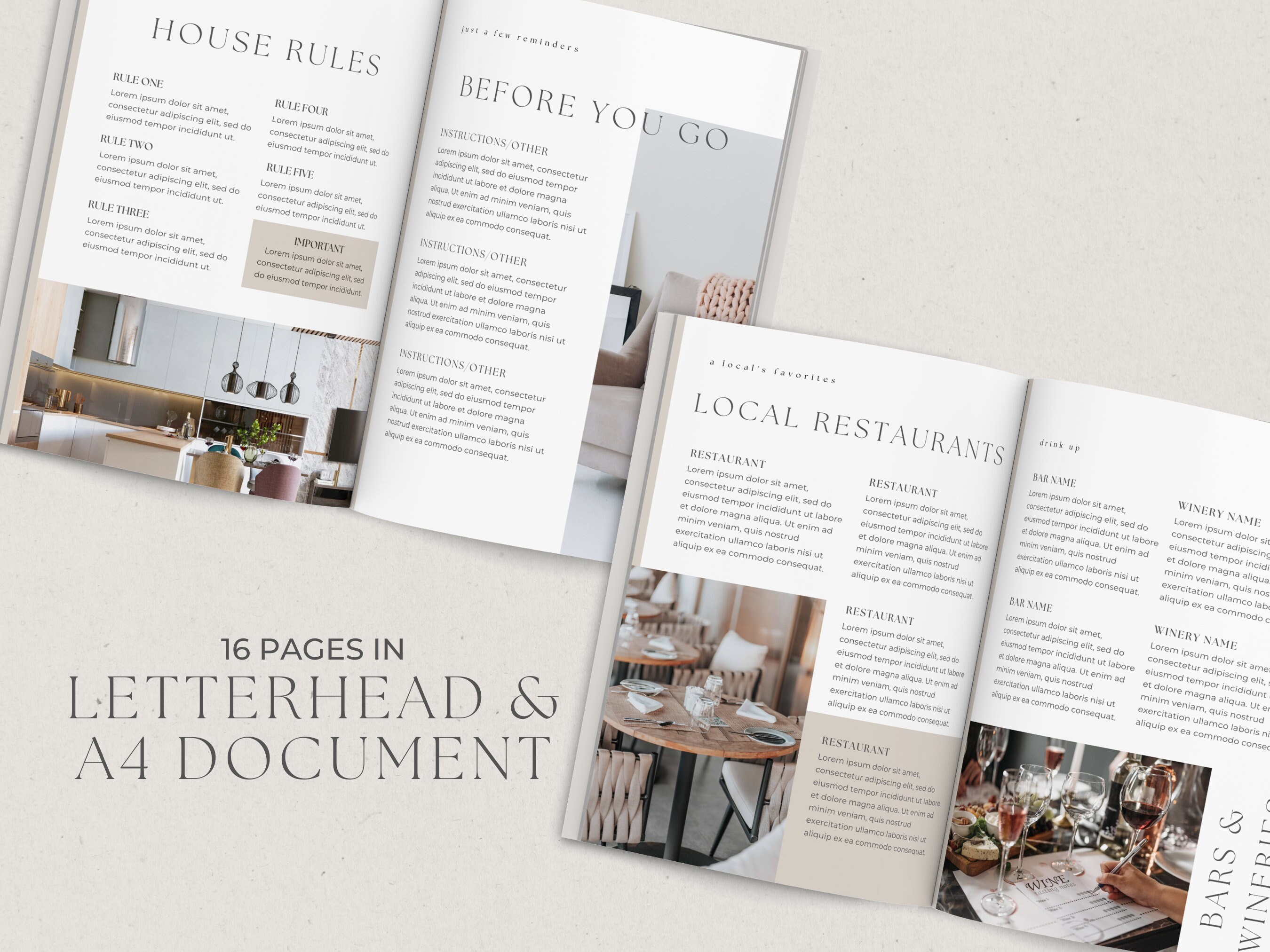 Airbnb Welcome Book Template, House Host Manual Guidebook Template ...