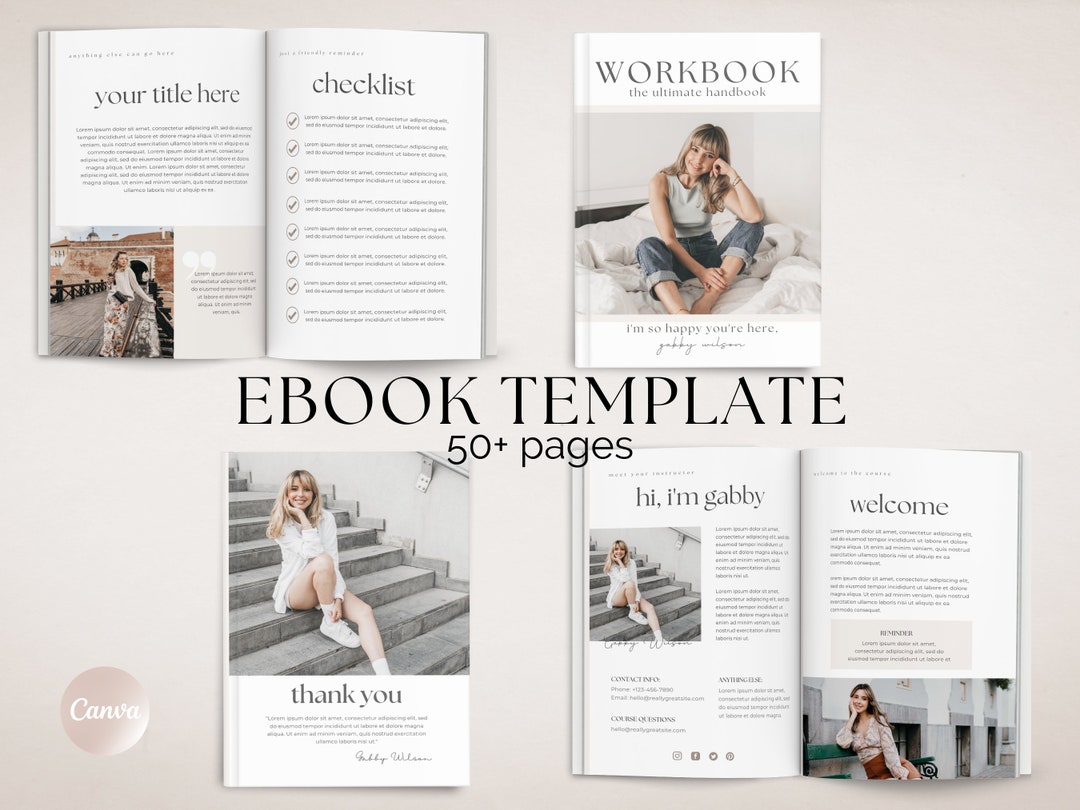 Ebook Template Canva, Coaching Workbook Template, Lead Magnet Template ...