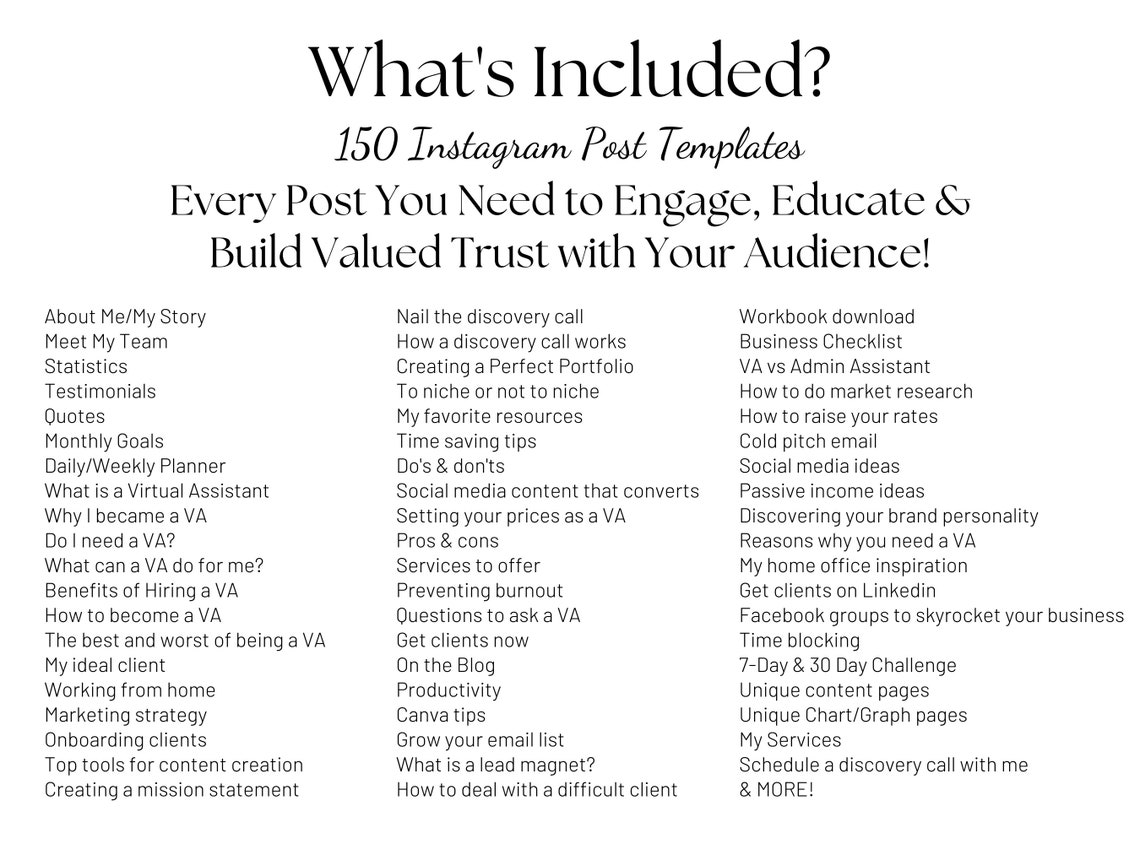 Virtual Assistant Instagram Post Templates, VA Instagram Posts, VA ...