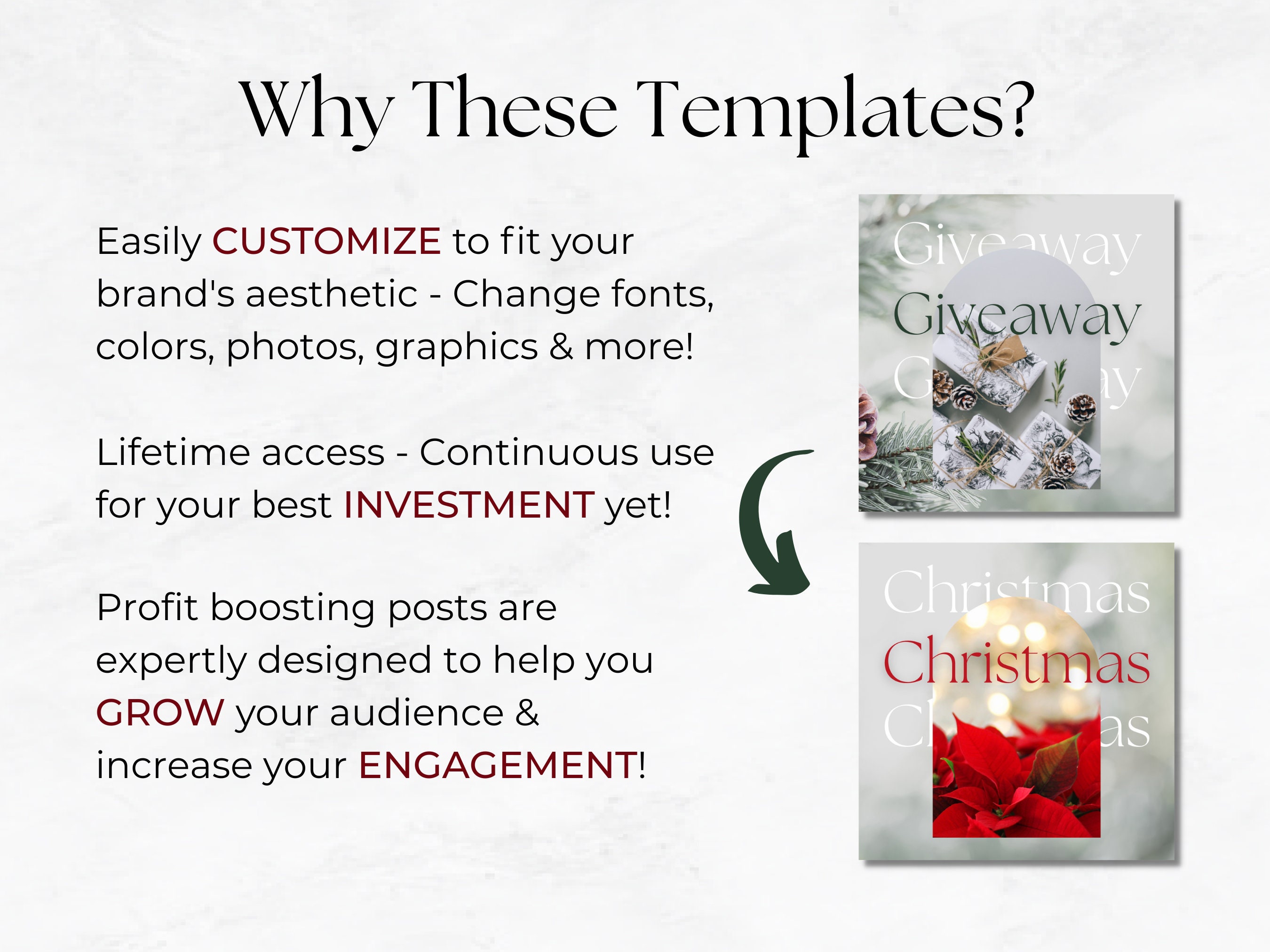 Christmas Instagram Template Bundle, Christmas Instagram Templates ...