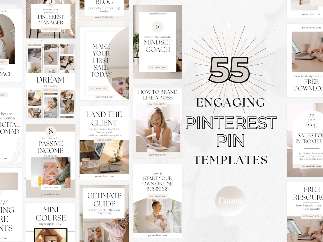Pinterest Pin Template, Pinterest Template, Pin Template Canva ...