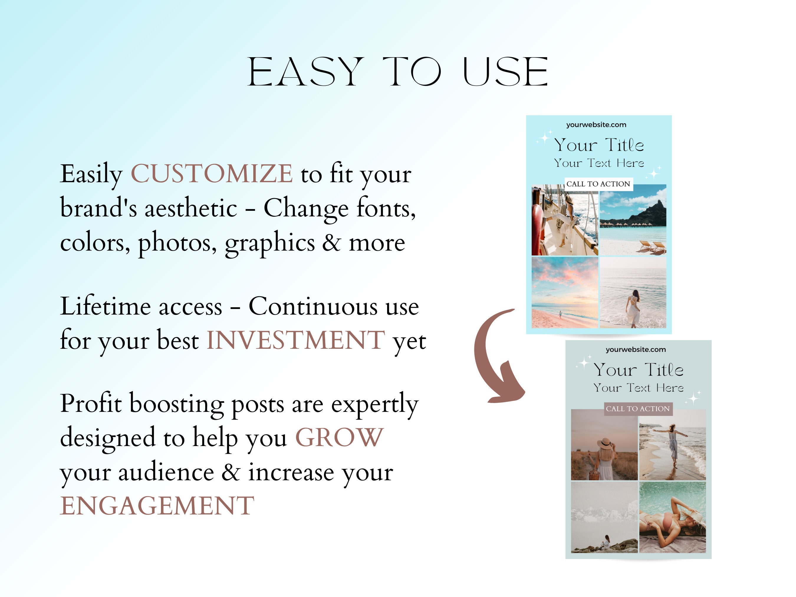 Pinterest Pin Travel Pinterest Template Travel Agent - Etsy