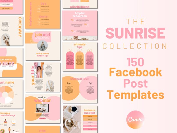 Facebook Post Canva Template Budget Template Facebook - Etsy