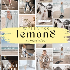 Lemon8 Template, Wellness Lemon8 Template, Boho Lemon8 Post, Lemon8 Template Canva, Lemon8 ...