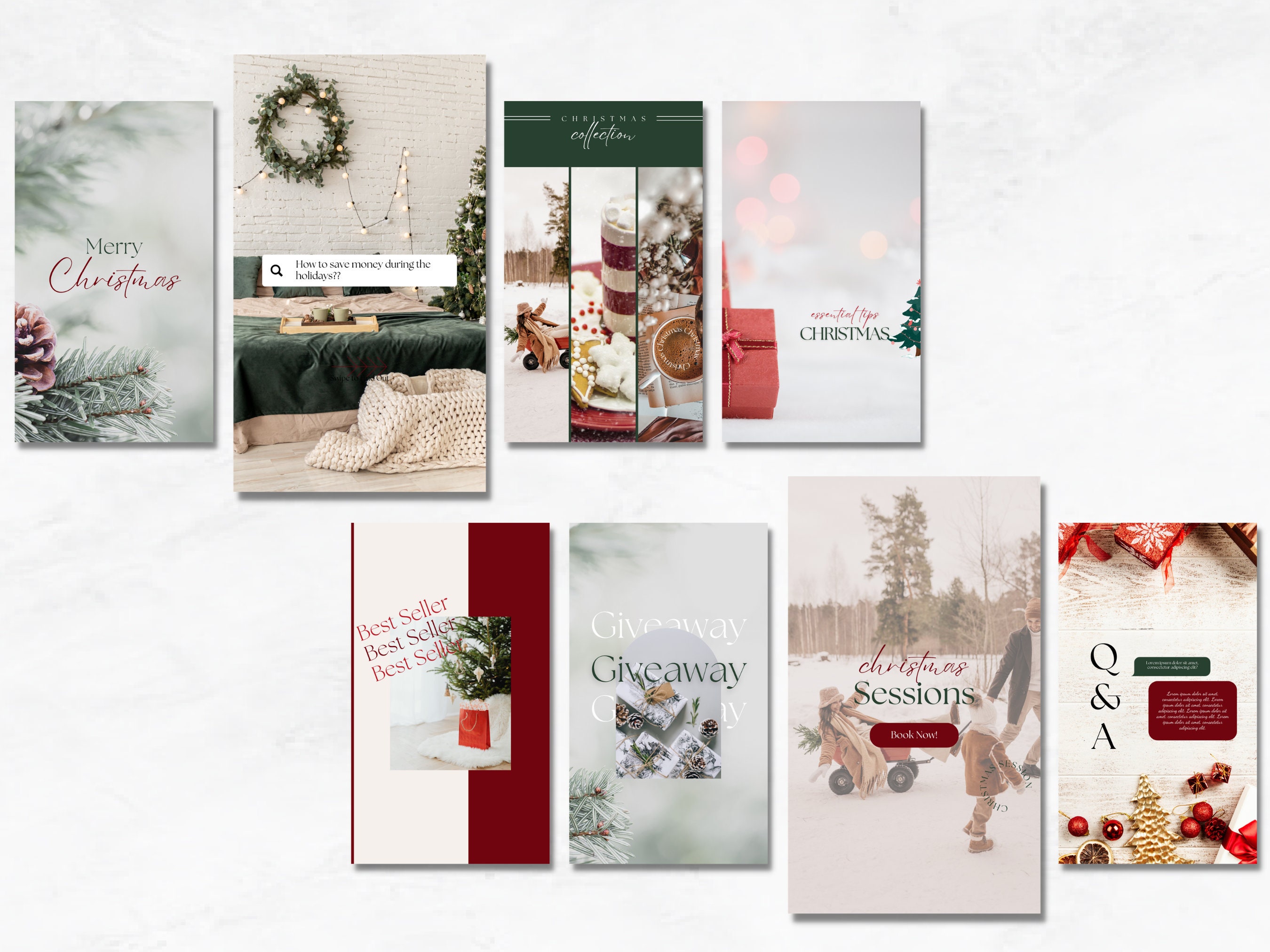 Christmas Social Media Templates, Holiday Social Media Templates ...