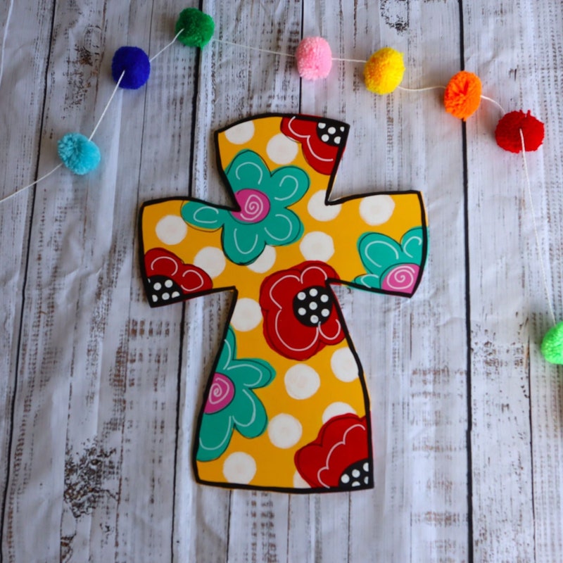 Painted Cross - Etsy