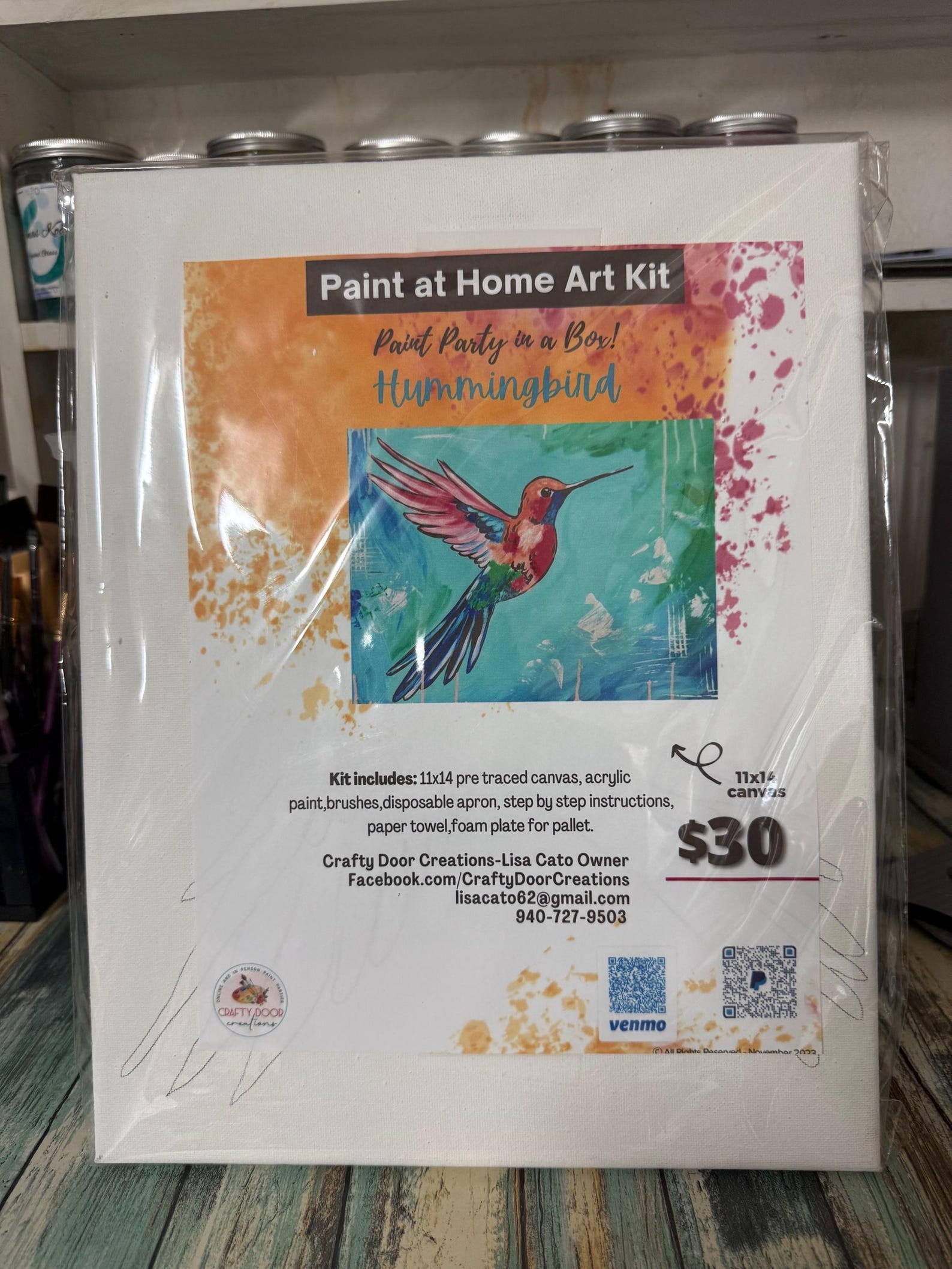 Spring Paint at Home Art Kit, DIY Paint Party Kit, Acrylic Art Kit, Spring Paint N Sip Kit ...