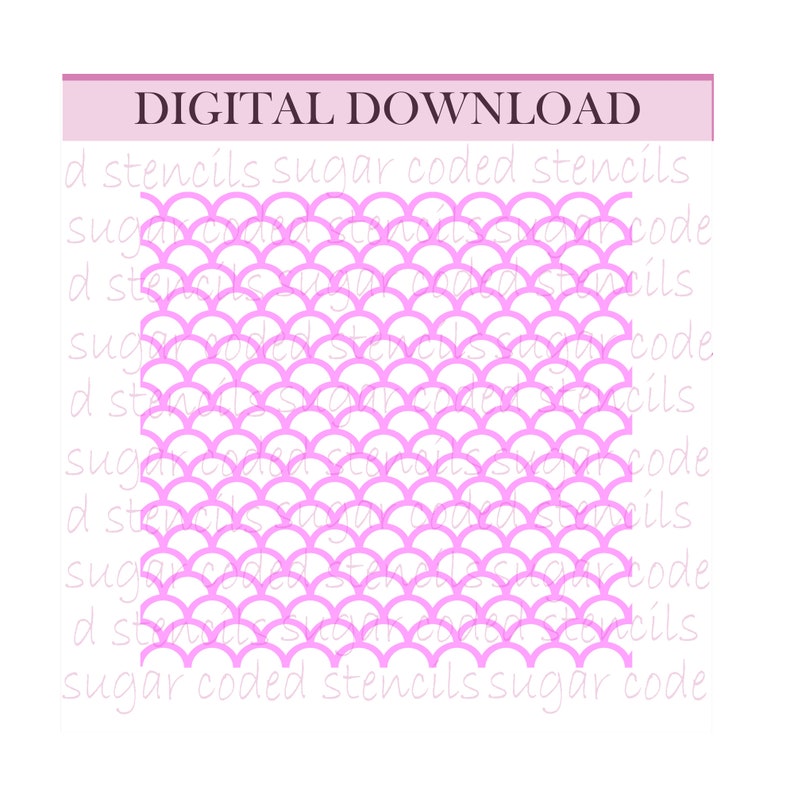 Mermaid Scales Outline and Fill SVG, EPS, PNG, Cricut, Cutting File - Etsy