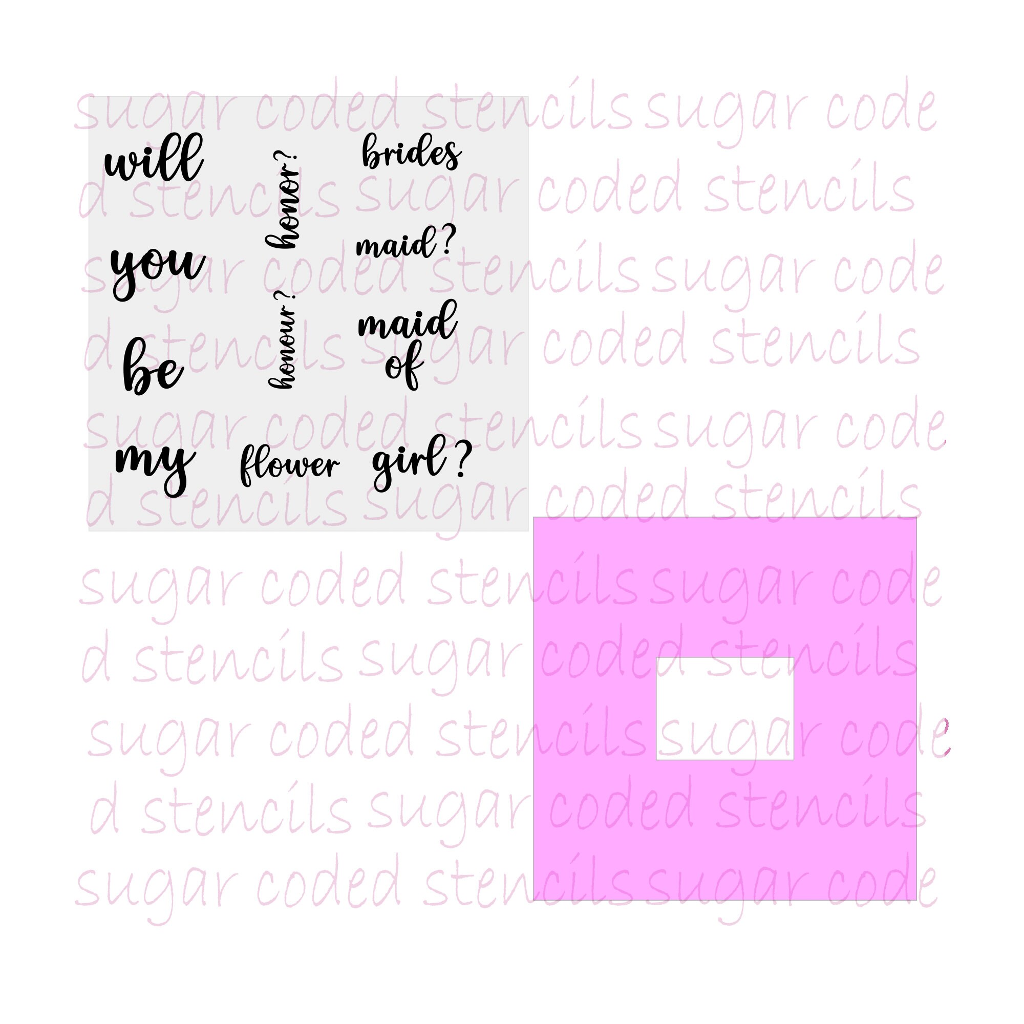 Will You Be My Bridesmaid | Maid of Honor | Proposal 1.3" Silk Screen ...