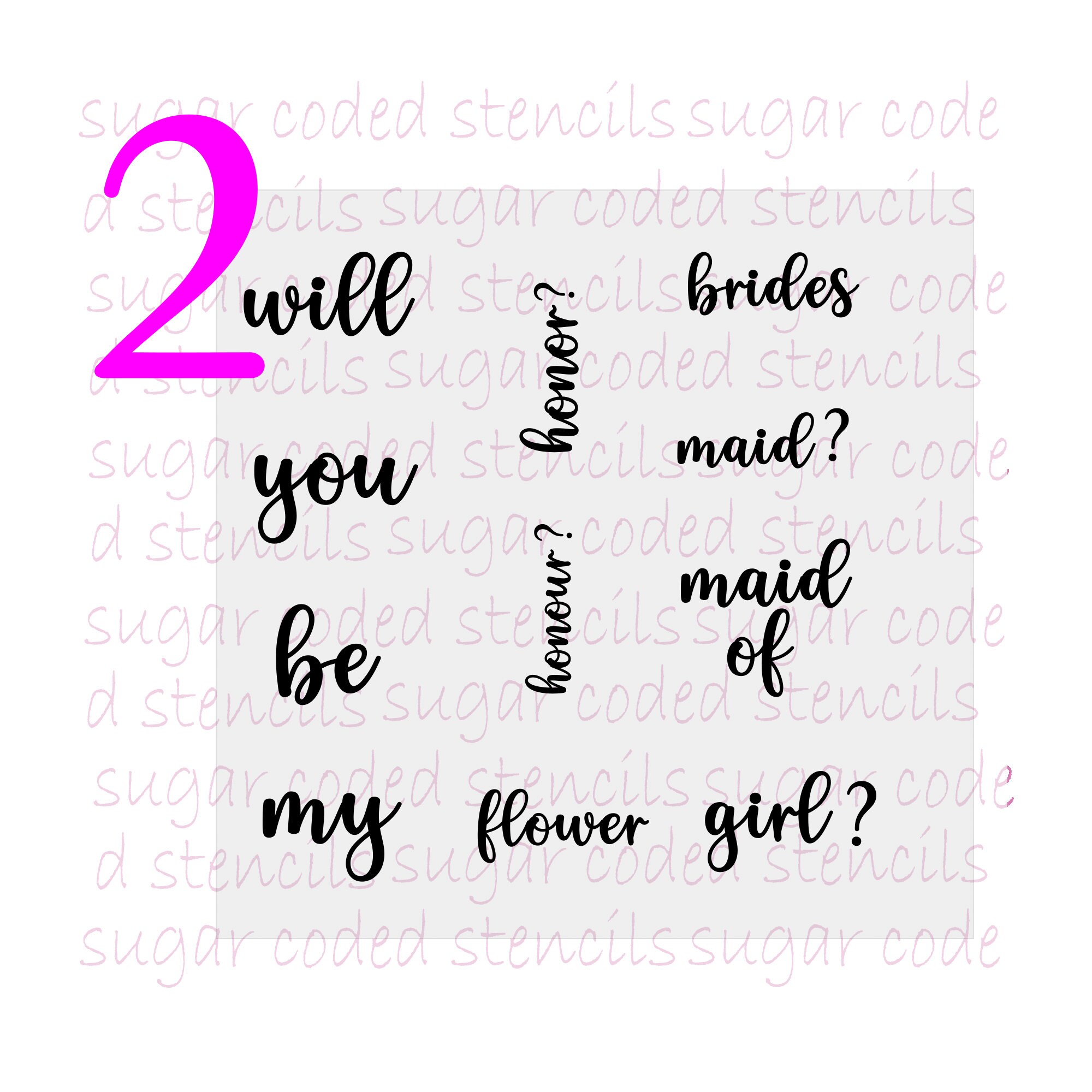 Will You Be My Bridesmaid | Maid of Honor | Proposal 1.3" Silk Screen ...