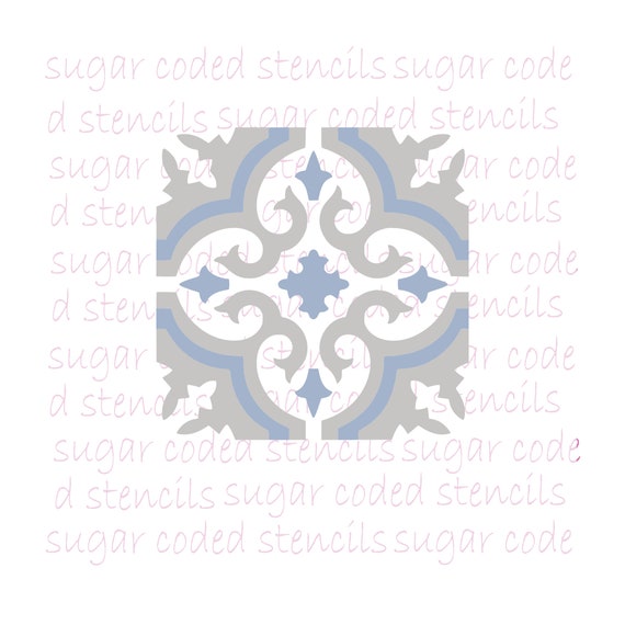 Amalfi Coast Tile 2 Layer Silk Screen Cookie Stencil - Etsy