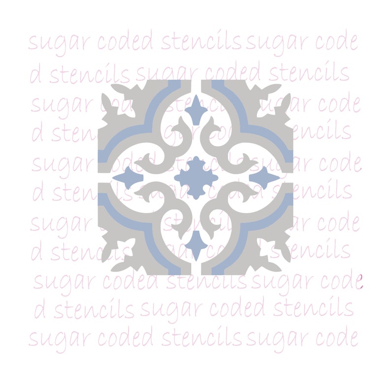 Amalfi Coast Tile 2 Layer Silk Screen Cookie Stencil - Etsy