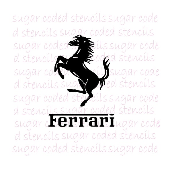 Ferrari Logo Stencil - Etsy