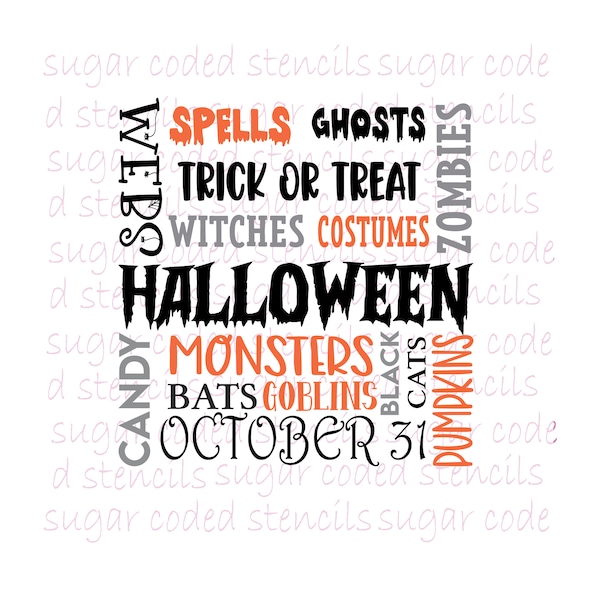 Halloween Word Art - Etsy